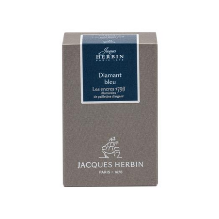 Encre Jacques Herbin 1798 Diamant Bleu – Encre bleu paillettes ...