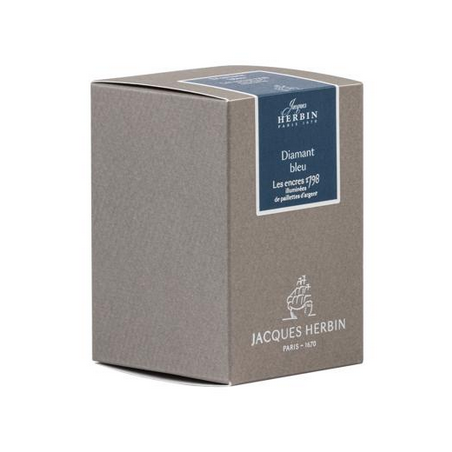 Encre Jacques Herbin 1798 Diamant Bleu – Encre bleu paillettes ...